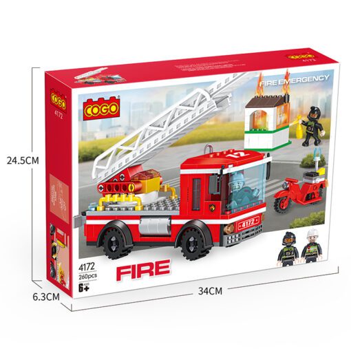 COGO Fire Fighting Rescue Trucks Build Block Set (264 PCS ) – Toysmart.lk